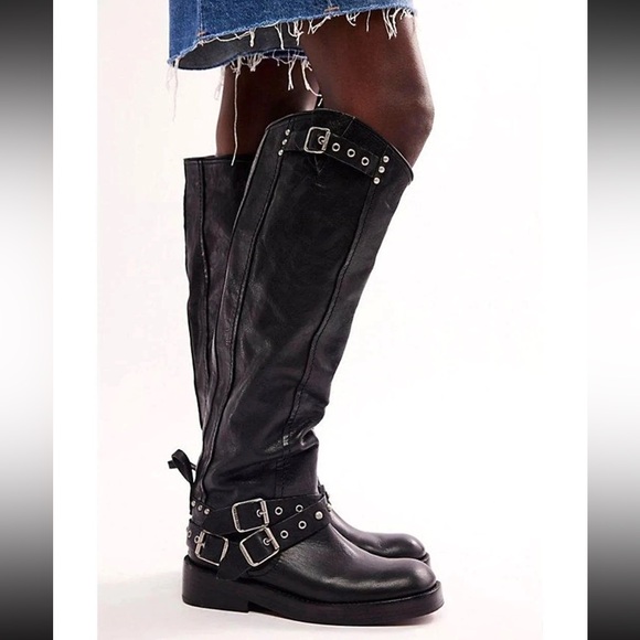 Free People | Shoes | Free People Janey Tall Engineer Boots | Poshmark